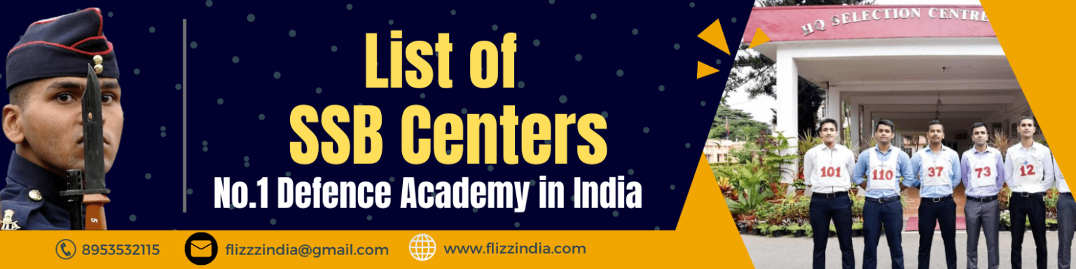 List of SSB Centers in India | NDA SSB Interview Center Army, Airforce and Navy - FlizzIndia ...