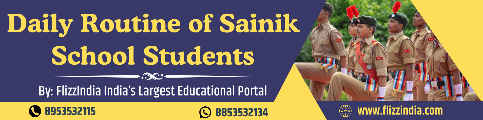 Daily Routine of Sainik Schools Students - FlizzIndia India's Largest Educational Portal